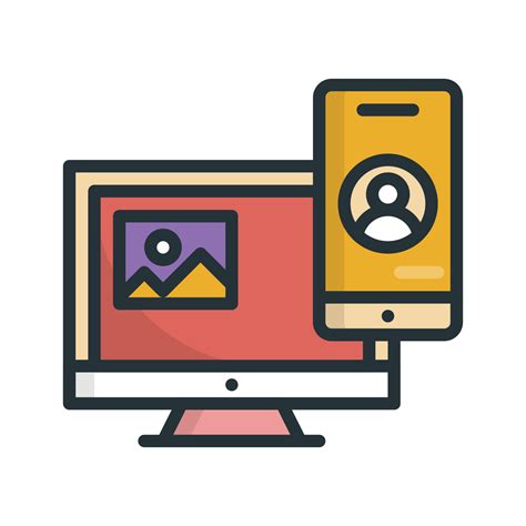 Ux And Ui Vector Fill Outline Icon Simple Stock Illustration Stock