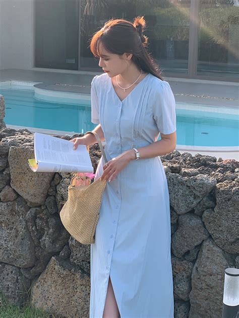 리리앤코 1천장 돌파 무료배송 44 120 피네코딘 브이넥 핀턱 스트랩 롱 원피스 여름 데일리룩 데이트룩 캐주얼룩 캠퍼스룩 하객룩 격식룩 출근룩 빅사이즈 120