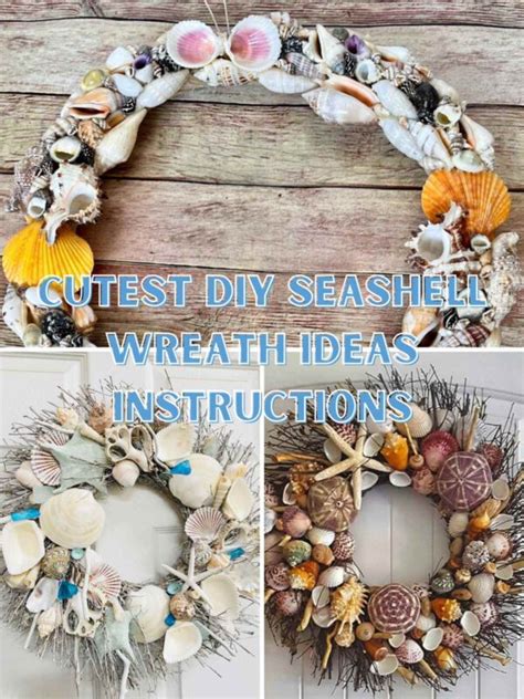 Cutest DIY Seashell Wreath Ideas Instructions Pink Pop Design