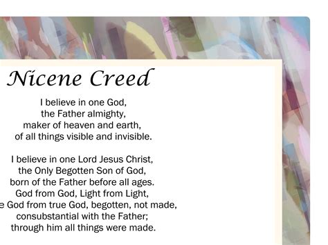 Printable Nicene Creed 16in X 20in Poster With Original Art A