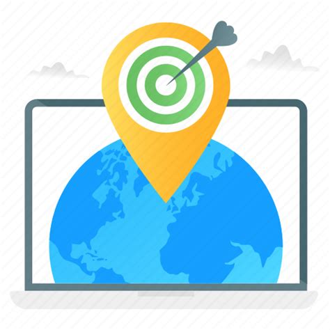Geo Target Geomarketing Global Targeting Geolocation Local Seo Icon