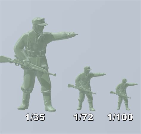 Stl File Ww2 Waffen Ss Sniper 1100 172 135 Military Scale
