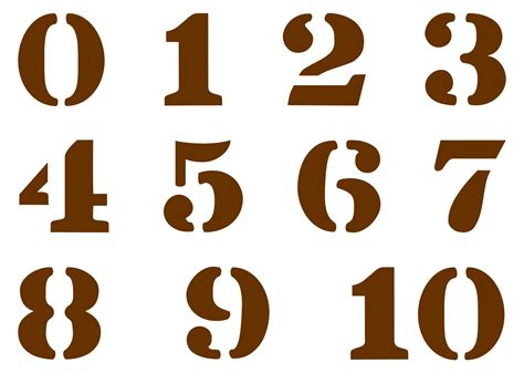 1 Inch Printable Number Stencils Printable Stencils