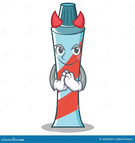 Devil Toothpaste Character Cartoon Style Stock Vector Illustration Of