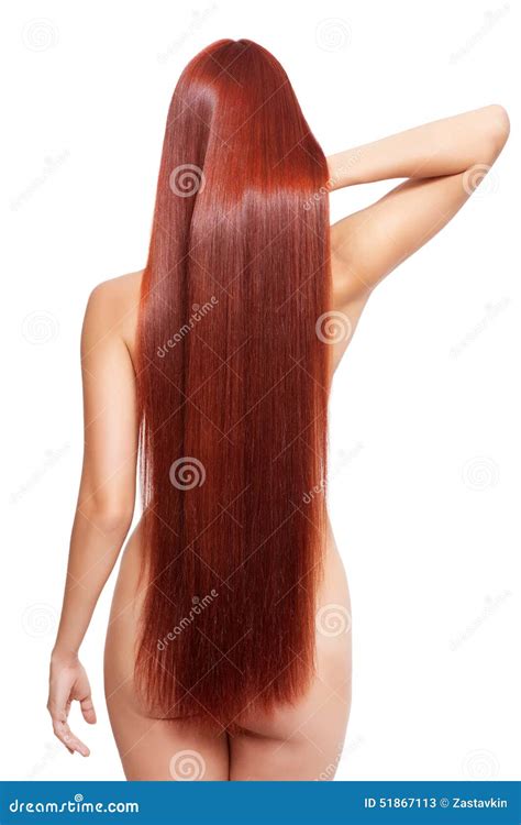 Donna Nuda Con Capelli Rossi Lunghi Immagine Stock Immagine Di