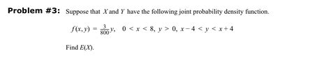 Solved Problem 3 Suppose That X And Y Have The Following Chegg Com