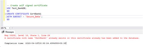 Sql Server Column Encryption Using Symmetric Key