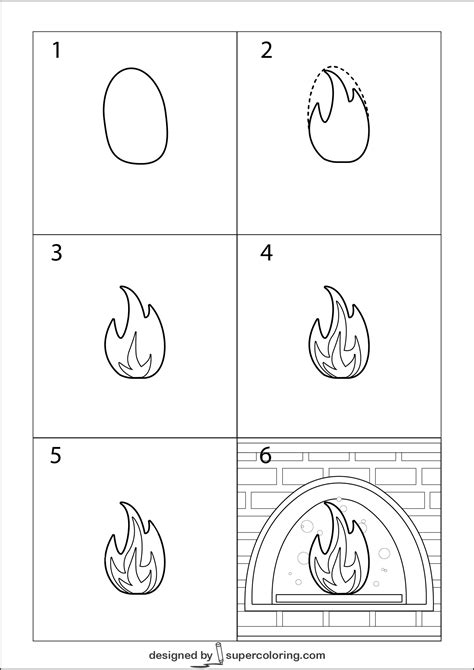 How To Draw A Fire Step By Step