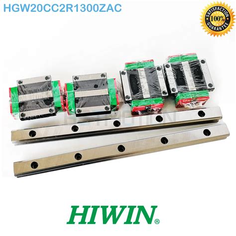 Genuine HIWIN Linear Rail Guide HGR20 2pcs 1300mm Linear Rail 4pcs