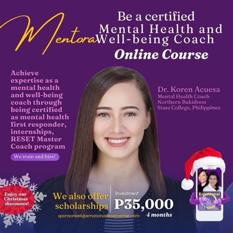 Mental Health Well Philippines Mentora Virtual Course Career Master Coaches