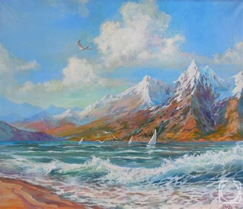 Как нарисовать горы и море 95 фото