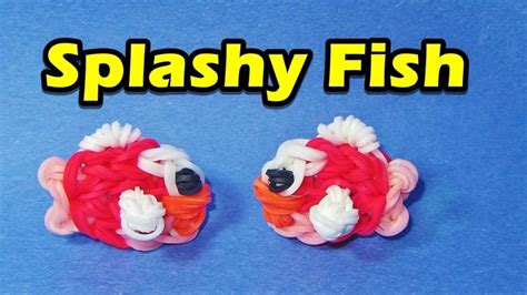 Rainbow Loom FISH Splashy Fish Charm Easy Flappy Bird Gumičky