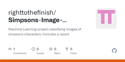 Github Righttothefinish Simpsons Image Recognition Machine Learning