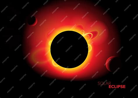 Premium Vector Solar Eclipse In Vector Art