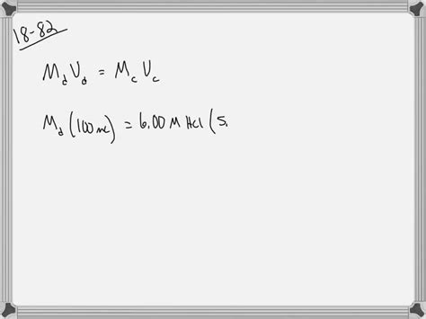 solved if 5 00 ml of 6 00m hcl is added to 95 00 ml of pure water the