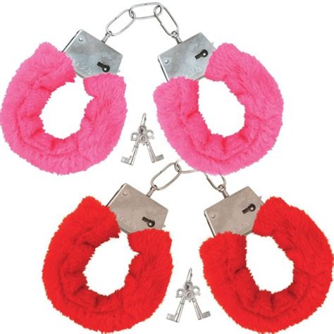 Fluffy Furry Handcuffs Fancy Dress Hen Night Stag Party Props Role Play