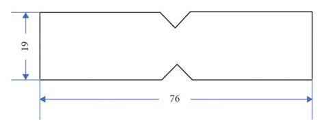 Dimensions Of The Shear Iosipescu Test Of Composite As Per Astm D Download Scientific