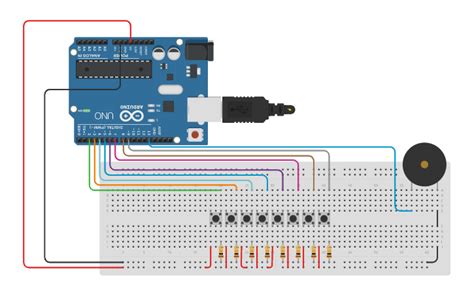 Circuit Design Arduino Piano Lab 5 Activity 2 Tinkercad