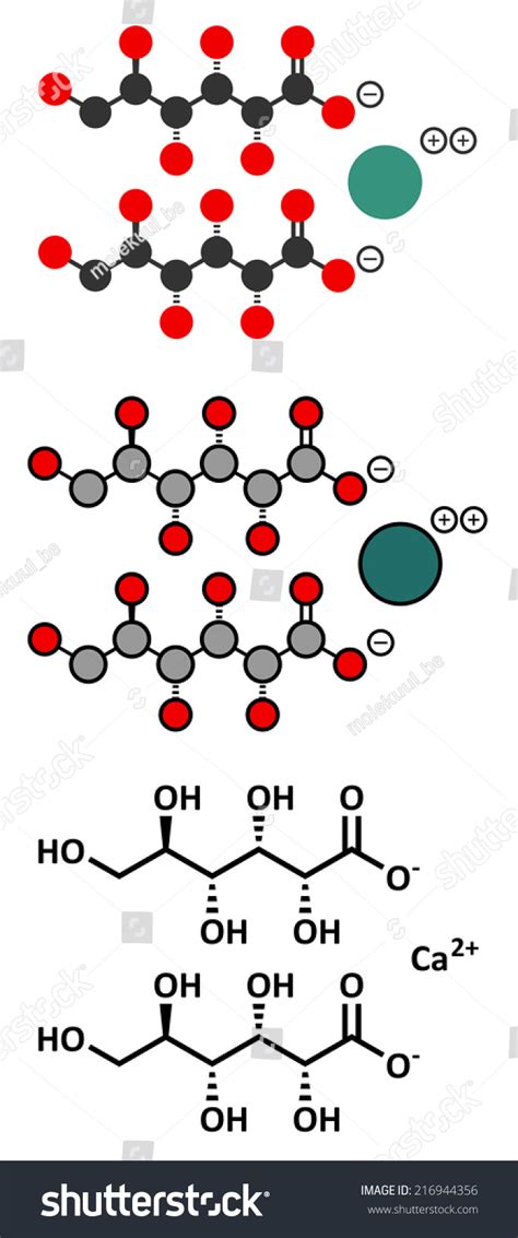 Calcium Gluconate Drug Soluble Form Ca Stock Illustration 216944356