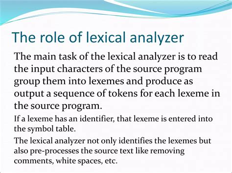 Lecture Lexical Analysis Ppt Programming Languages Computing