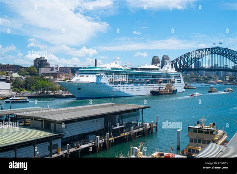 Rhapsody Of The Seas Cruise Ship In Sydney S Circular Quay Alongside