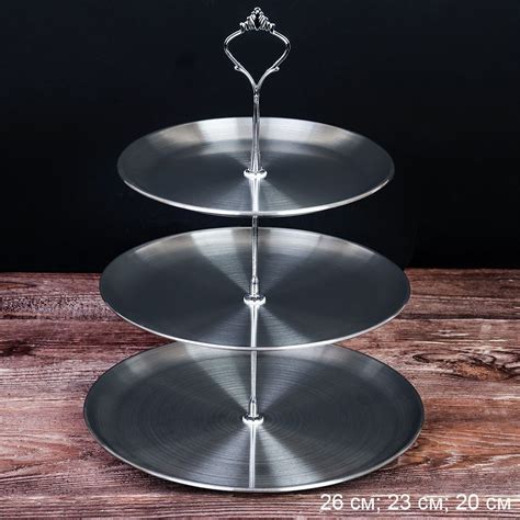 Ваза для фруктов 3 ярусная металлическая 20х23х26 см купить с доставкой по выгодным ценам в