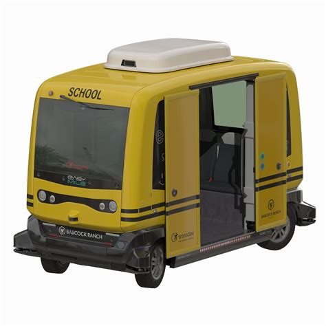 Easymile Driverless School Bus Rigged 3d Model 109 Max Fbx Obj