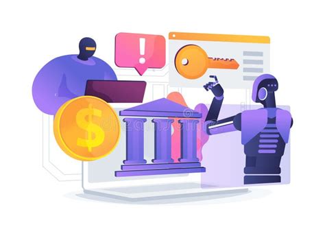 Ai Fraud Detection In Banking Abstract Concept Vector Illustration Stock Illustration