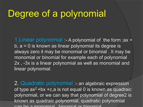 Class 9th Chapter 2 Maths Polynomials Pptx Physics Science