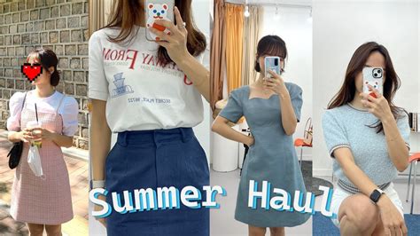 🏖여름 데일리템 휴가템 잔뜩 쇼핑한 Summer Fashion Haul👚🩴ㅣ반팔니트 덕후 Vs 원피스 덕후 그로브 인스턴트펑크 자라 Etc Youtube