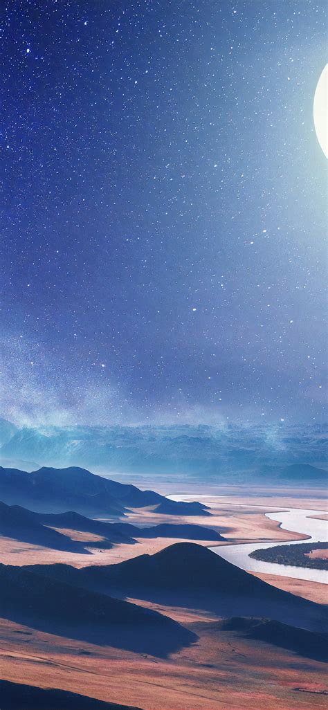 1125x2436 Moon Night Desert 4k Iphone Xs Iphone 10 Iphone X Hd 4k