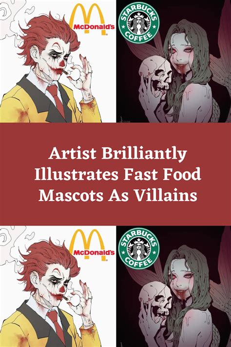 Artist Brilliantly Illustrates Fast Food Mascots As Villains Artofit