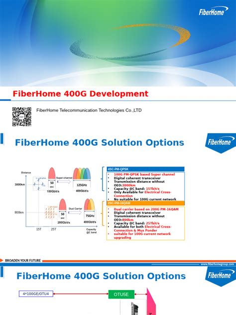 Fiberhome 400g Solution Pdf Telecommunications Equipment Electronics