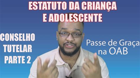 Conselho Tutelar Parte 2 Eca Aula 24 2017 Prova Da Oab Youtube