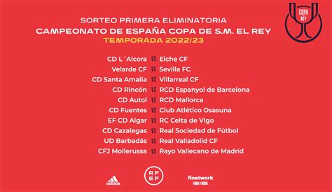 Copa Del Rey Sorteo De Los Partidos De La Primera Ronda En Directo Hoy