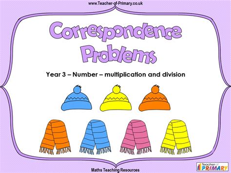 Correspondence Problems Year 3 Teaching Resources