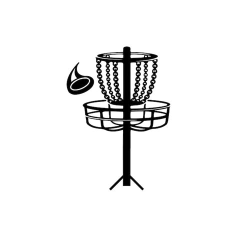 Premium Vector Vector Disc Golf Silhouette Disc Golf Player And Icons