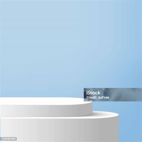 3d 파란색 연단과 최소한의 파란색 벽 장면 3d 연단 최소한의 추상적 인 배경 벡터 3차원 형태에 대한 스톡 벡터 아트 및 기타 이미지 3차원 형태 개념 경쟁