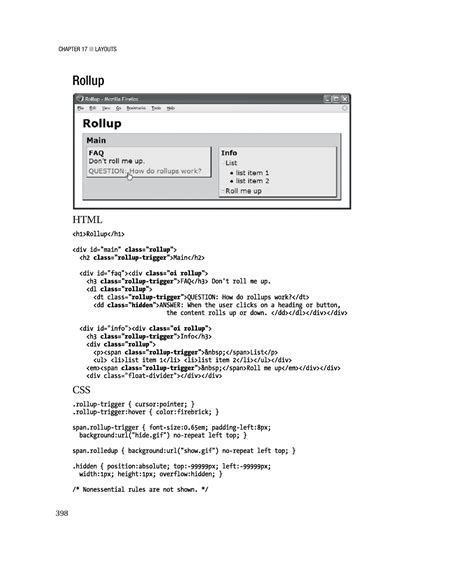 Web Development 38 Rollup HTML Rollup Main FAQ Don T Roll Me Up QUESTION How Do Rollups