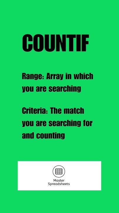 How To Do Countif In Excel Youtube