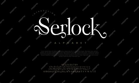 Serlok Lujo Premium Elegante Alfabeto Letras Y Números Elegante