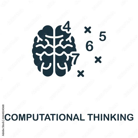 Computational Thinking Icon Monochrome Sign From Creative Learning