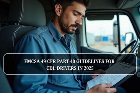 Fmcsa 49 Cfr Part 40 Explained What Drivers Must Know