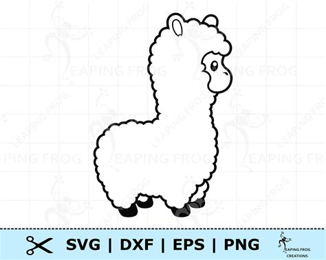 Cute Llama Svg Dxf Eps Png Llama Digital Download Cricut Etsy