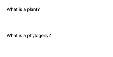 Solved What Is A Plant What Is A Phylogeny