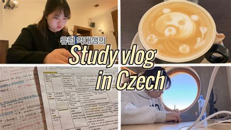 체코 약대생 Vlog 🇨🇿 약대 3학년 겨울학기 시험기간 기록 1탄 약리학 시험 준비 공부하고 카페가고 맛있는거 먹으면서