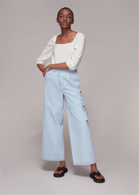 White Blanche Square Neck Top Whistles Whistles Uk