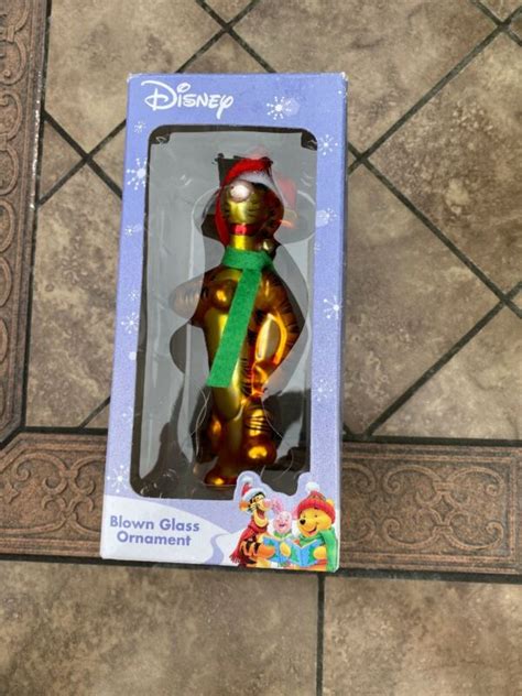 Disney Winnie The Pooh Tigger Blown Glass 525 Christmas Ornament
