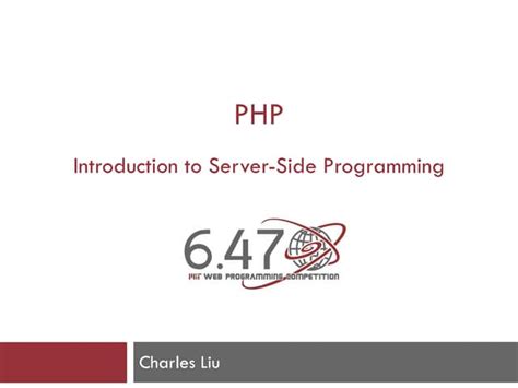 Class And Objects In Php Ppt