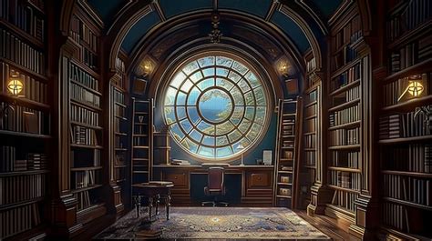 Premium Photo Bookcase With A Bookcase On The Left Ai Generative